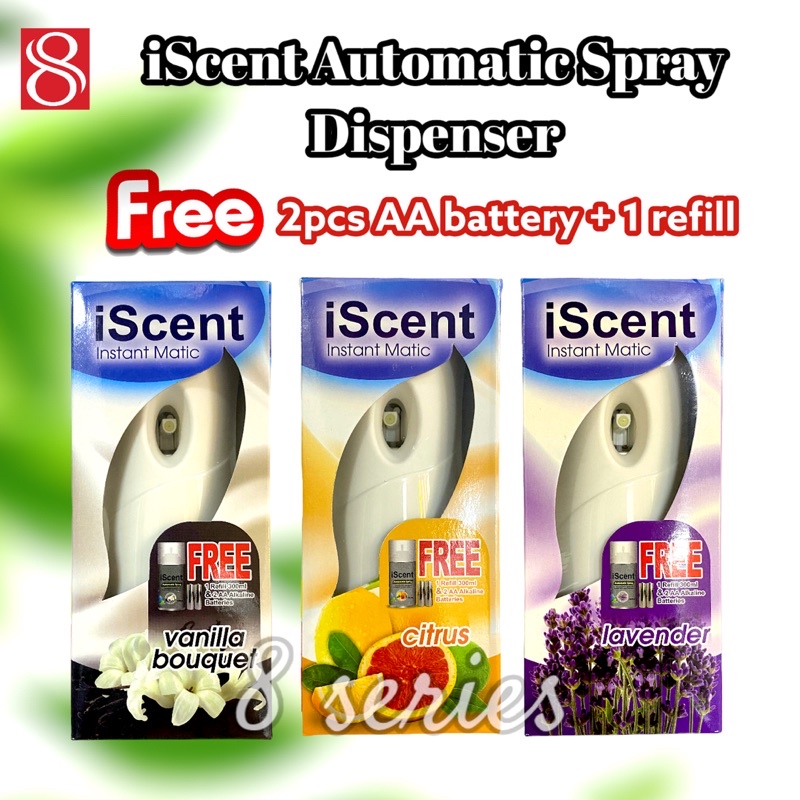 iScent Instant Matic Air Freshener Dispenser ( 1 Refill + 2 AA ...