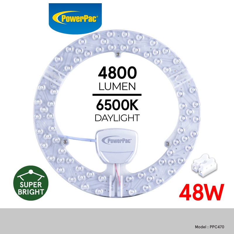 PowerPac LED Ceiling light Ceiling Lamp, Round Light 47 Watts (PPC470 ...