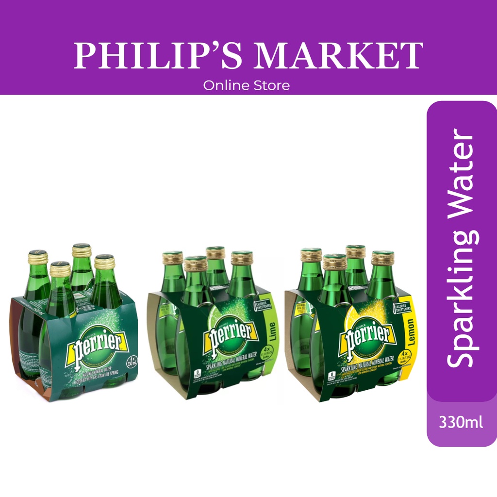 Perrier Natural Mineral Water Pack of 4 (4 x 330ml) | Shopee Singapore