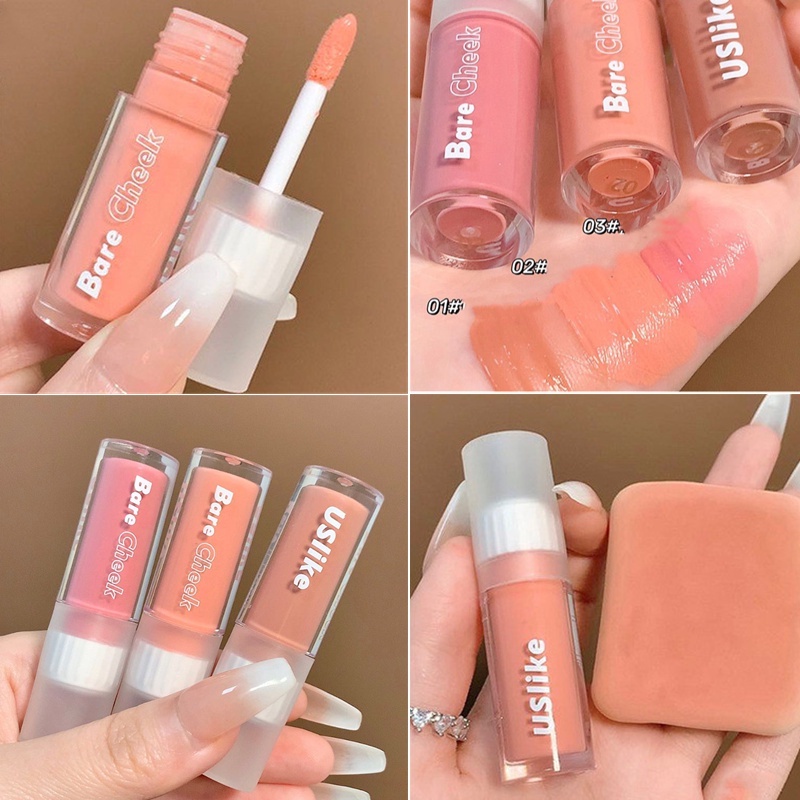 Liquid blush for long-lasting waterproof sweatproof non-fading natural ...