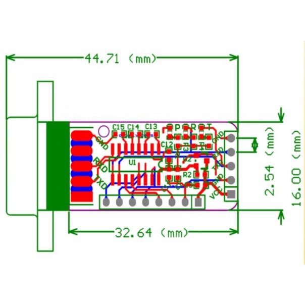 RS232 RS485 CAN Bus To TTL Serial Port Converter Adapter Communication Module for ...