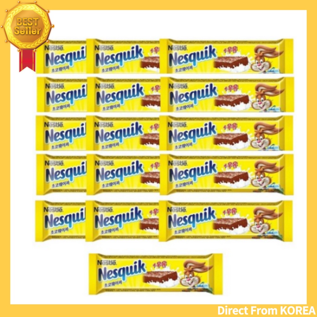 [16P] Nestle Nesquik Choco Wafers Chocolate Bar 32g x16bar | Shopee ...