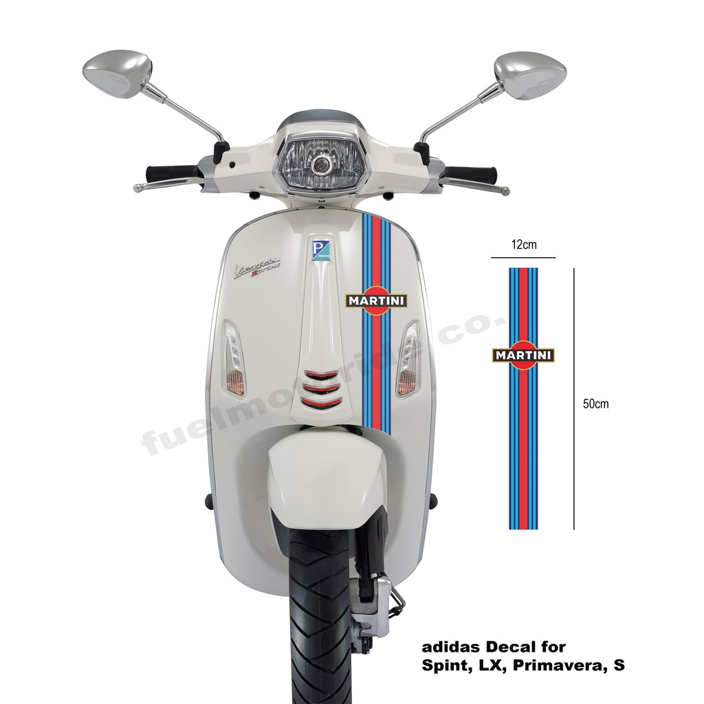 Sticker Decal Martini Strip Vespa LX Primavera Sprint S jap cafe racer ...