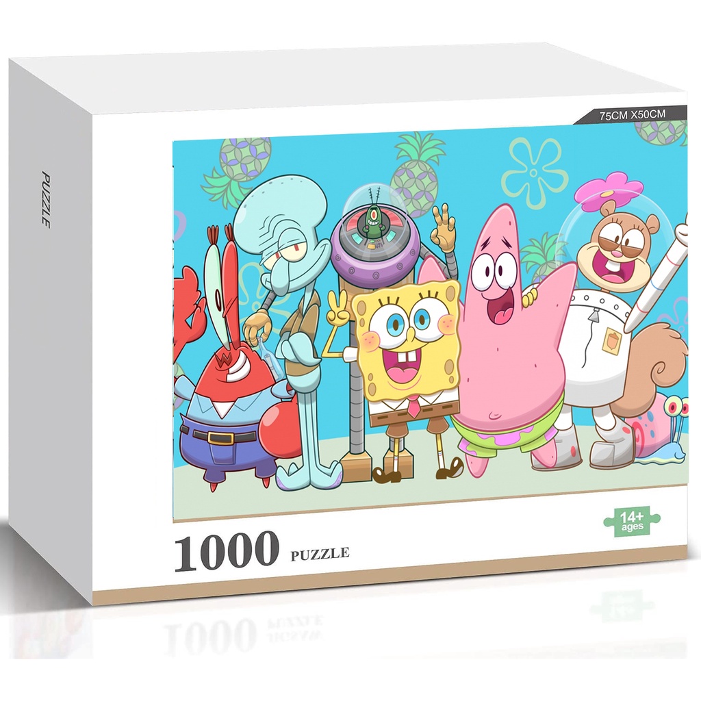 SpongeBob SquarePants Family Portrait Jigsaw Puzzle Game Set Adult ...