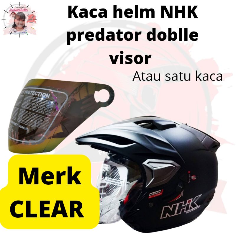 NHK PREDATOR HELMET GLASS DOUBLE visor (2 GLASS) NHK Godzilla GLASS ...