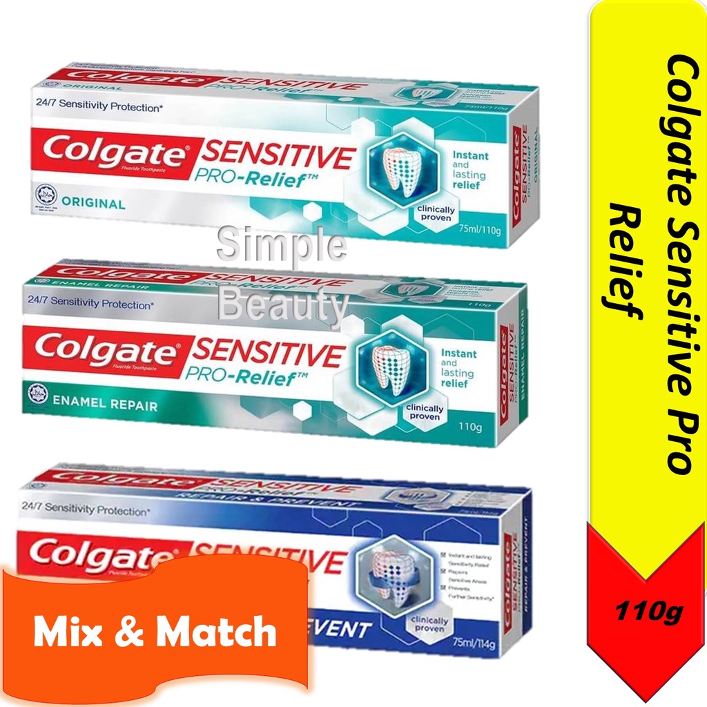Colgate Sensitive Pro Relief Toothpaste, 110g[Mix} | Shopee Singapore
