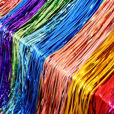 1X2Meters/Foil Curtain Fringe Curtain Tinsel String Shiny Gold Foil ...