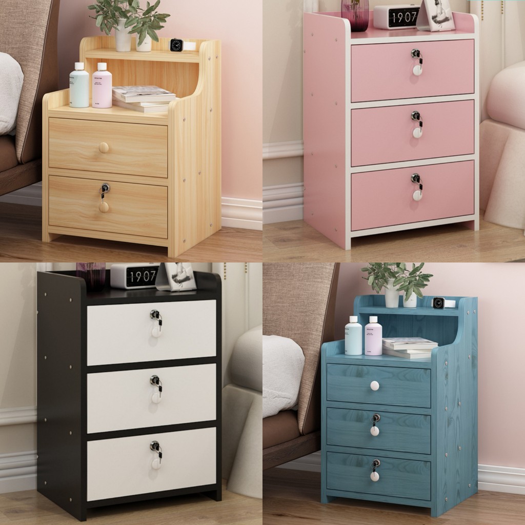 Mordern and Simple Bedside Table with Drawer Nordic Bedroom Bedside ...