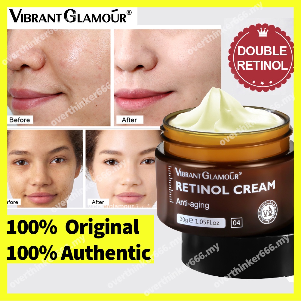 VIBRANT GLAMOUR Naturals Retinol Cream Anti Aging Wrinkle 30g | Shopee ...