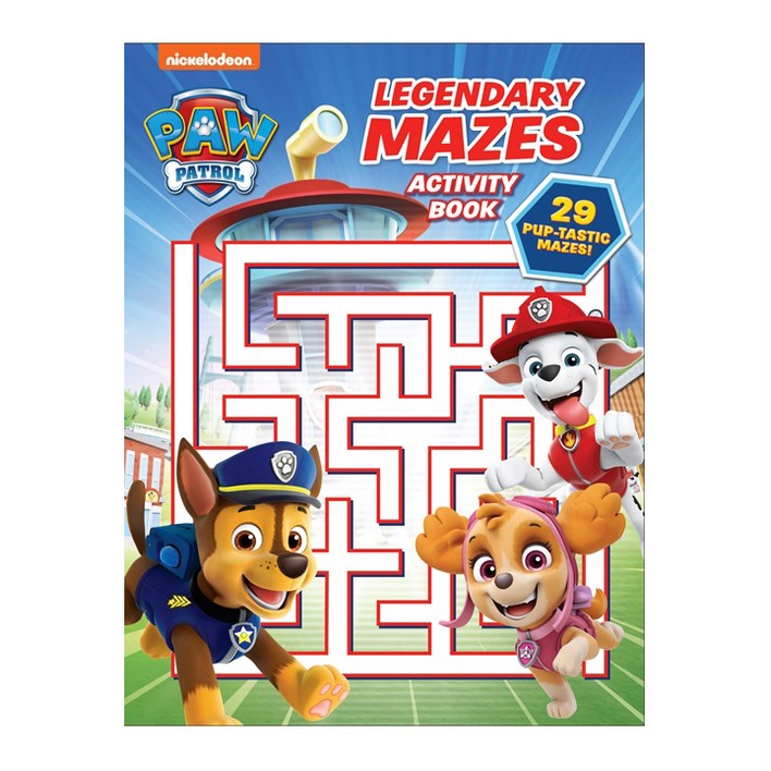 Paw Patrol Legendary Mazes Activity Book With Amazing Mazes For Kids ...