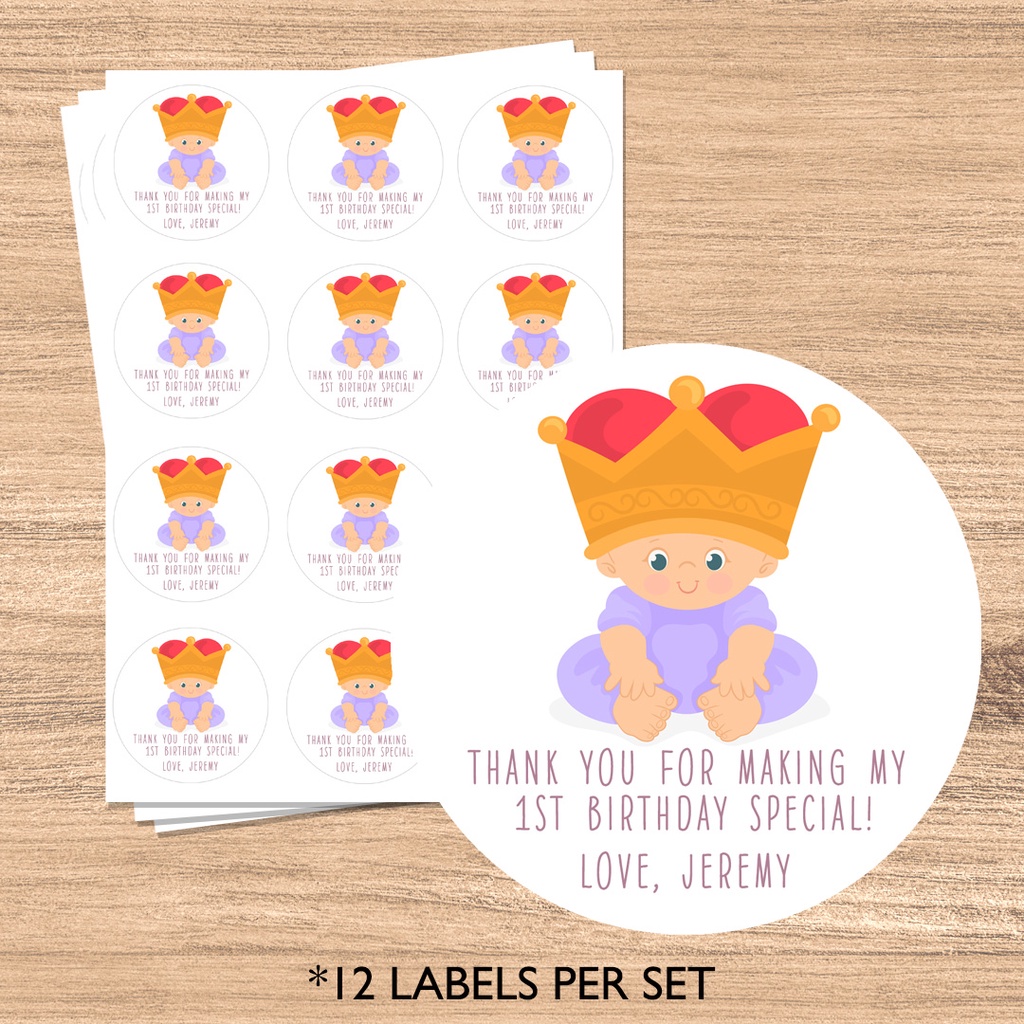 Custom Birthday Sticker Labels Party Favor Labels Goodie Bag Labels ...