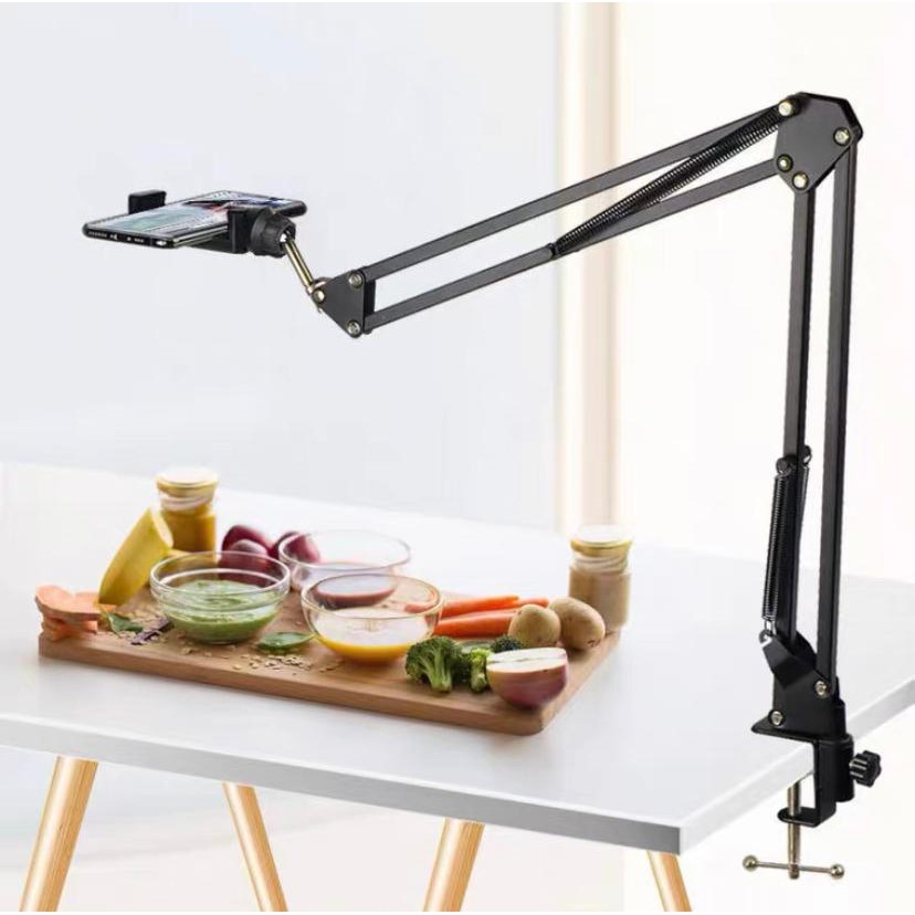 Cantilever & Phone Holder pad Mount Photography Table Stand Set Live ...