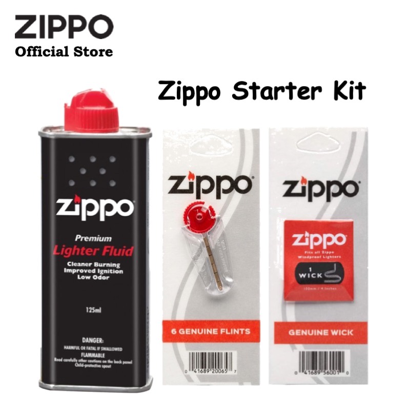 Zippo Starter Kit (Fuel, Flint and Wick) | Shopee Singapore