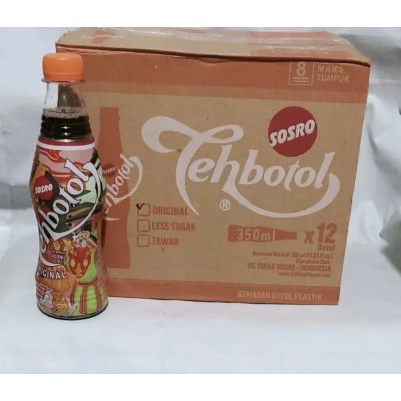 teh botol sosro 350ml (per carton)12pcs | Shopee Singapore