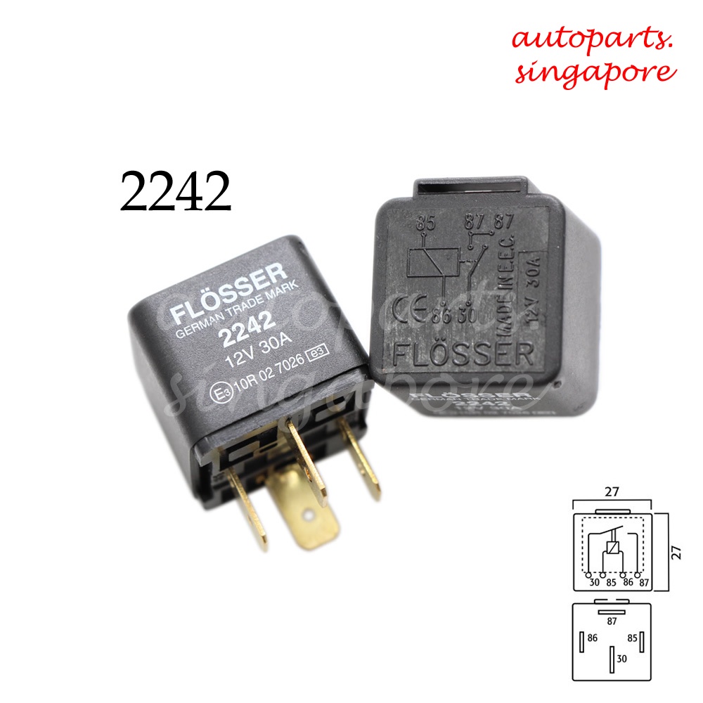 Flosser 12VDC Universal 4 pin Mini Relay with Resistor or Fuse for ...