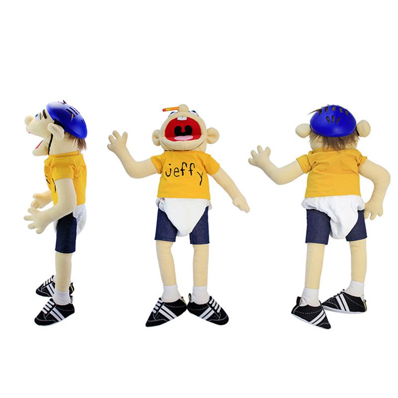 Plush Jeffy Cartoon Hand Puppet Toy With Removable Clothes And ...