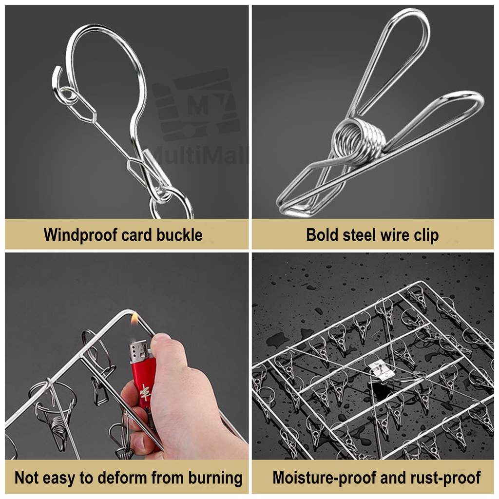 SUS304 Stainless Steel Hanger Clips |Laundry hanger with clips ...