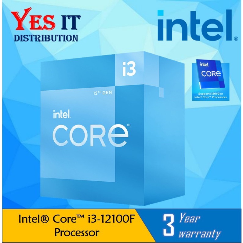 Intel Core I3-12100F / I3-13100F 12th Gen 12M CACHE UP TO 4.30 GHz DESKTOP PROCESSOR | Shopee ...