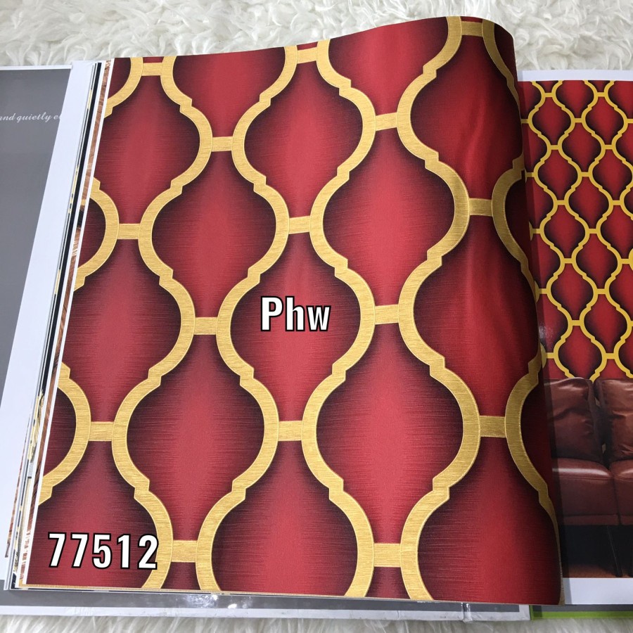 LUXURY GOLD TRALIS MOTIF WALLPAPER IN SKY COLOR VARIANTS | Shopee Singapore