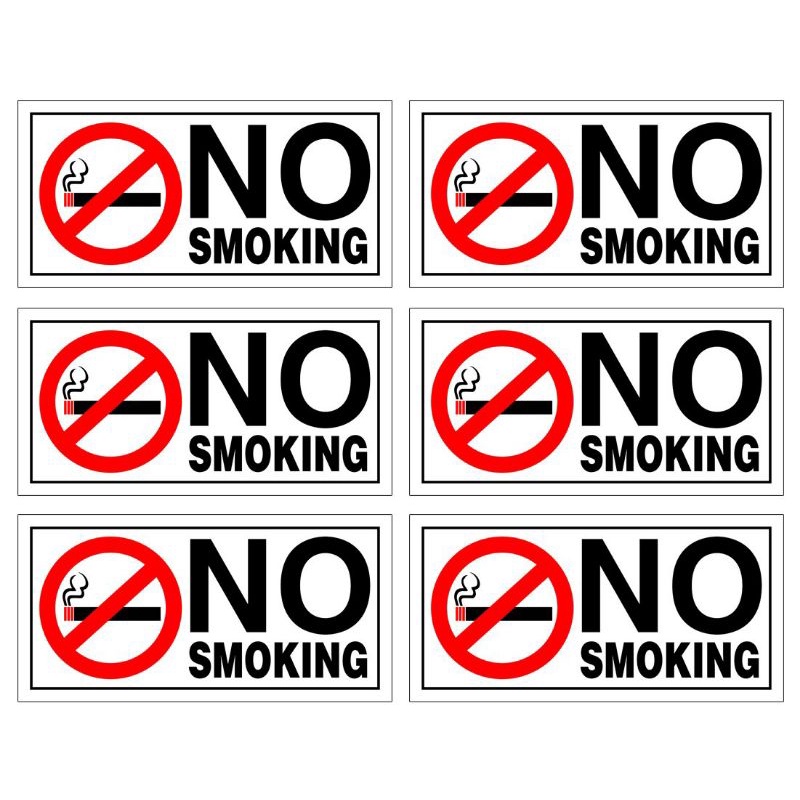 no smoking sticker set in a4 size laminated | Shopee Singapore