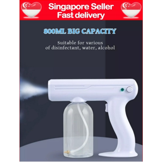 Sanitizer Spray Machine Handheld Disinfection USB Rechargeable Blue Ray ...