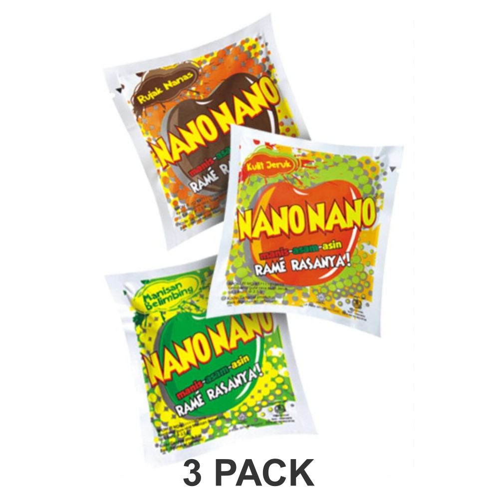 NANO NANO UNIQUE FLAVOUR CANDY ( 15g x 3 Pack) | Shopee Singapore