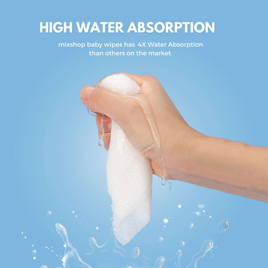 mixshop Daily use wet tissue, Premium Thick Wet Wipes, Baby wipes, 5 ...