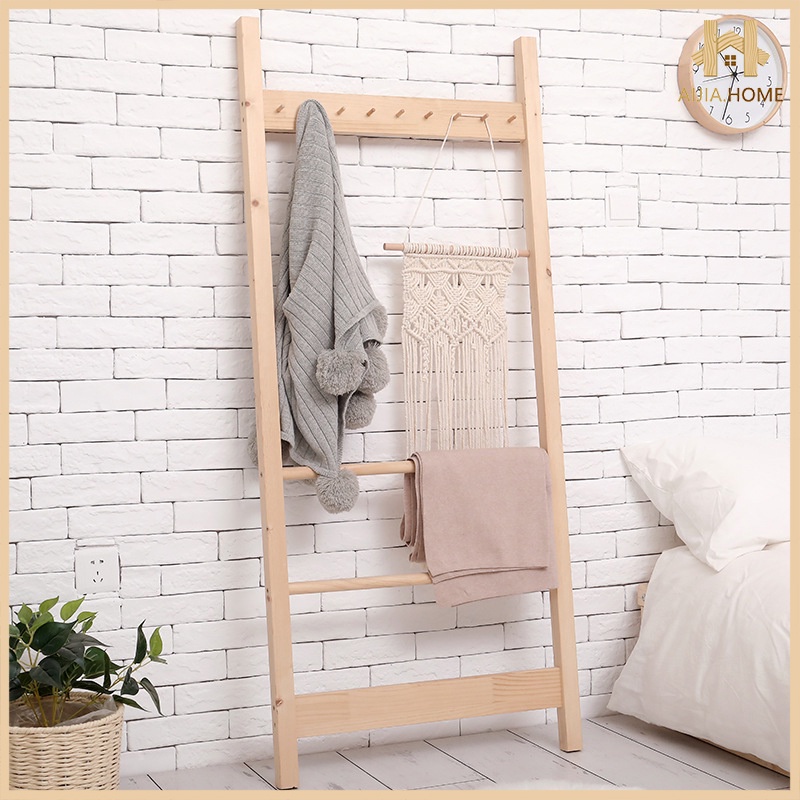[Solid wood multifunctional hanger] Simple hanger, multifunctional ...
