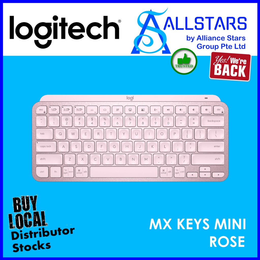 (ALLSTARS : We Are Back Promo) Logitech MX Keys Mini (Rose) keyboard ...