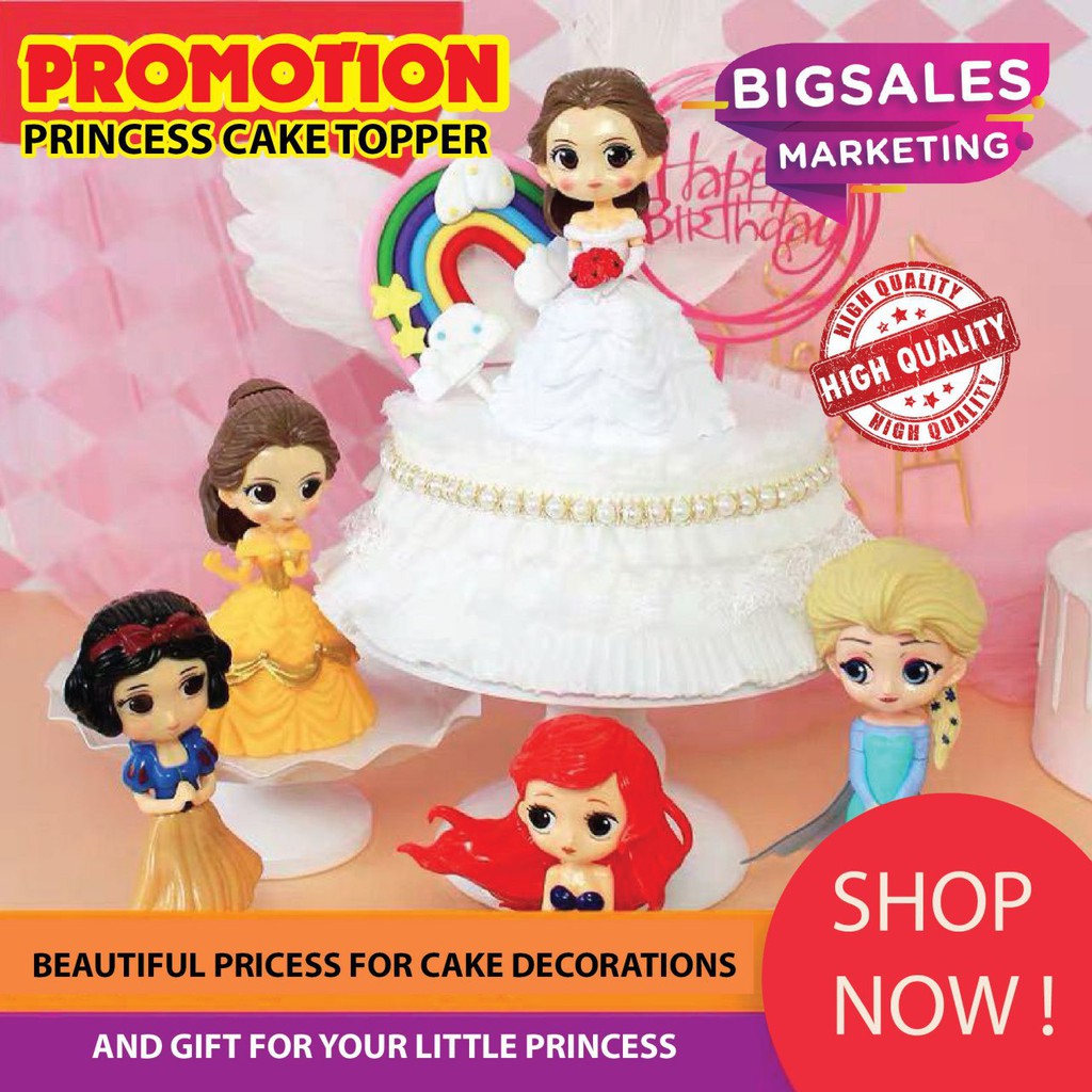 BIGSALES Cake Decoration Princess , Snow White , Cinderella , Elsa Doll ...