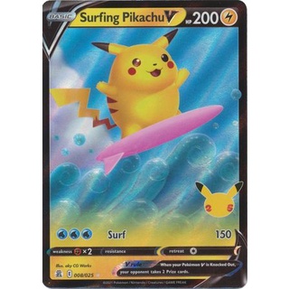 [Pokemon Cards] Surfing Pikachu V - 8/25 - Ultra Rare (25th ...