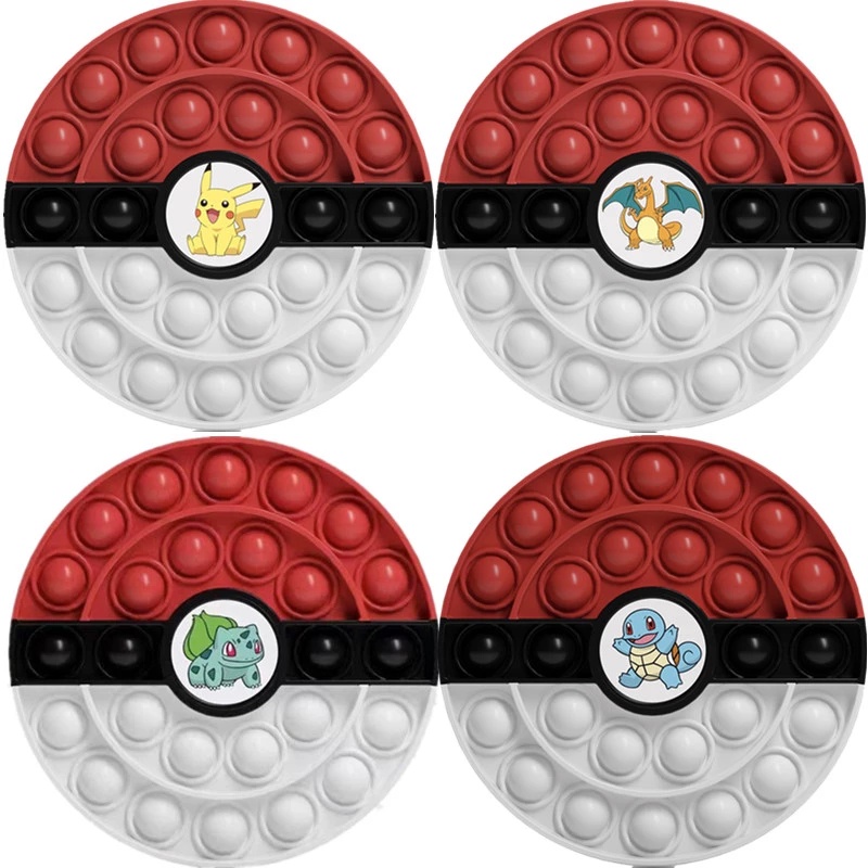 (Ready Stock) Pokemon Popit Fidget Toys 13.5cm Reliver Stress Bulbasaur ...