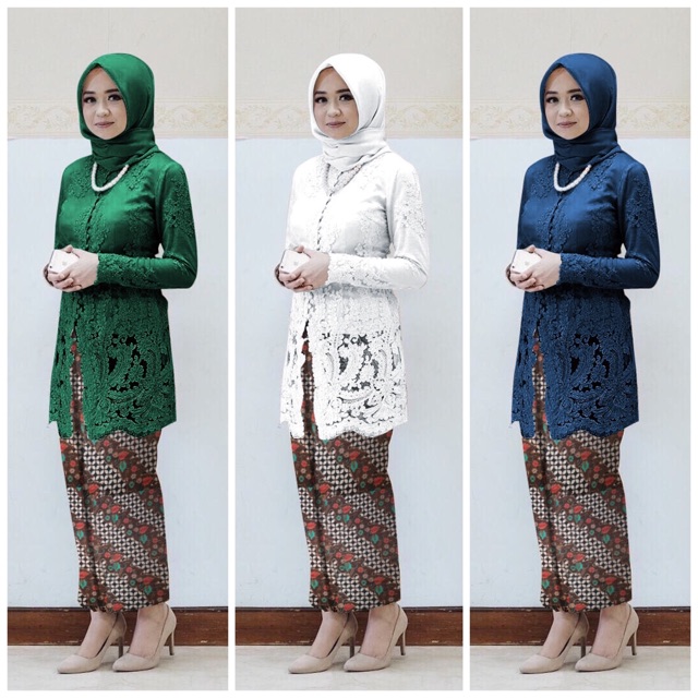 Corneli GLITTER 7-color CORNELI Brocade KEBAYA SET | Shopee Singapore