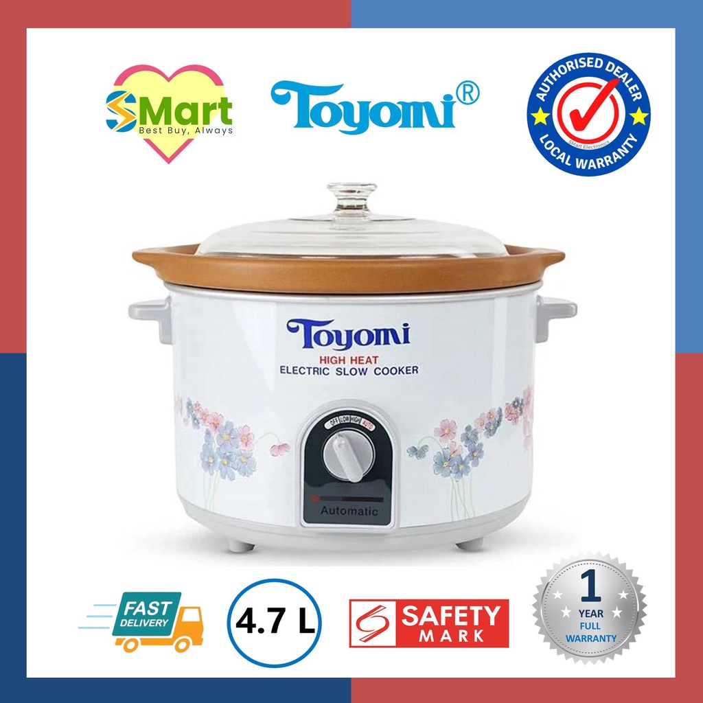 Toyomi 4.7L High Heat Electric Slow Cooker [HH 5500A] | Shopee Singapore