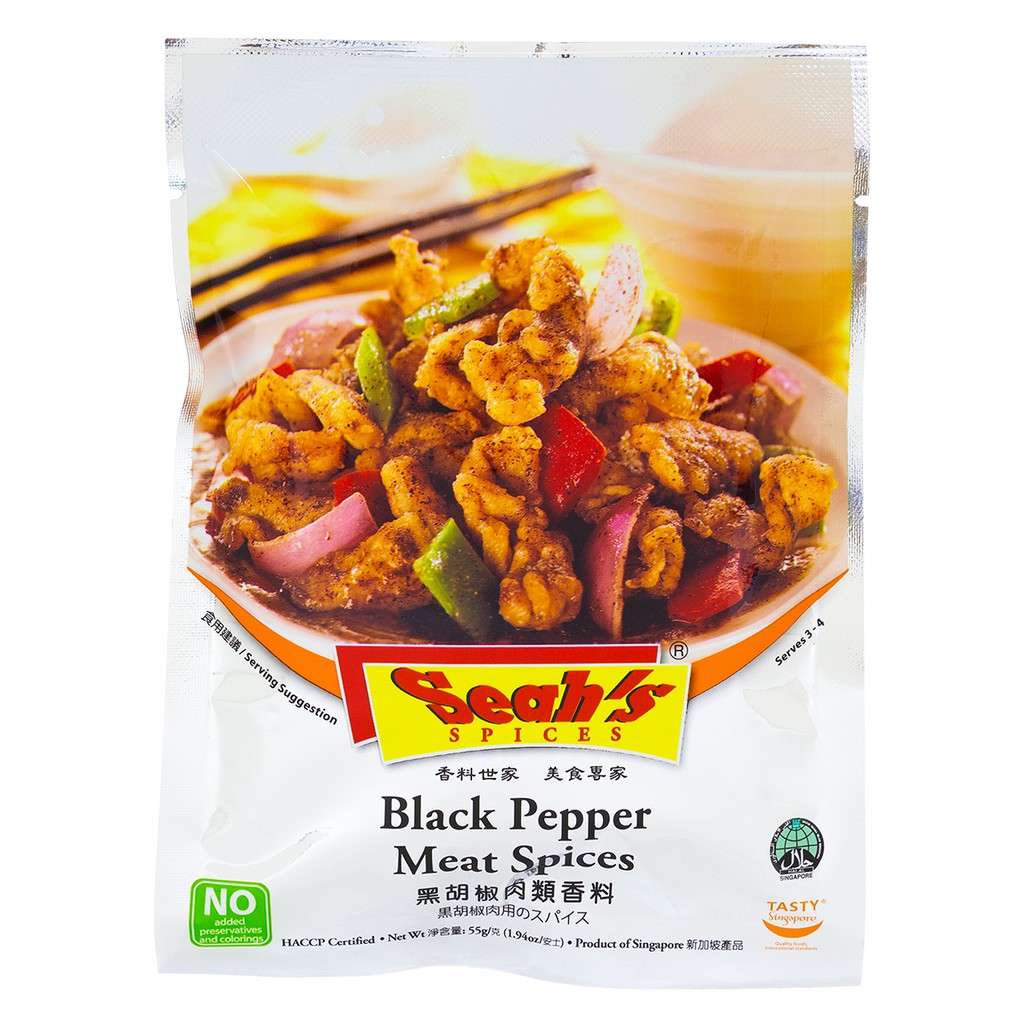 SEAH'S SPICES Black Pepper Meat Spices Premix | Shopee Singapore