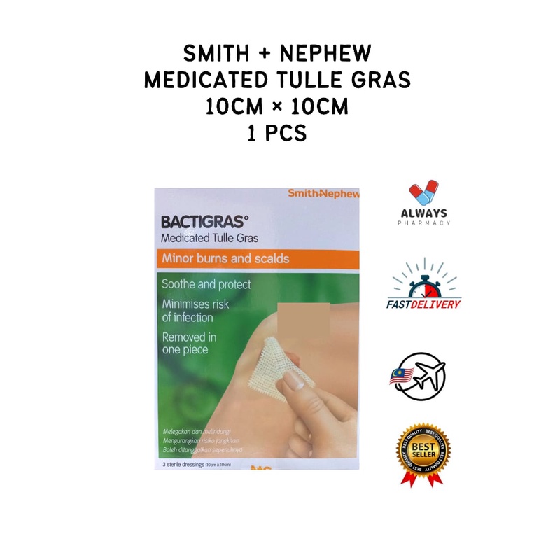 BACTIGRAS MEDICATED TULLE GRAS (1 pcs) | Shopee Singapore