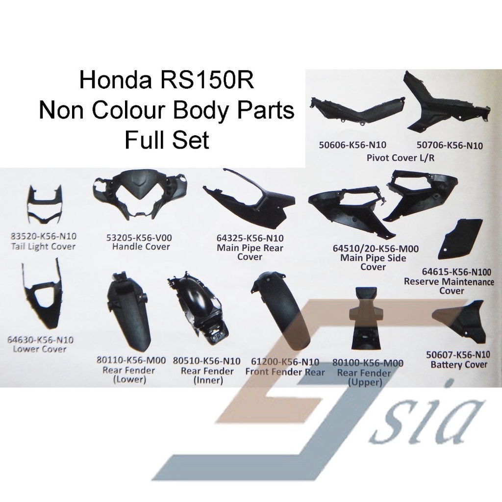 Honda RS150R V1 Non-Colour Body Parts (Full Set) | Shopee Singapore