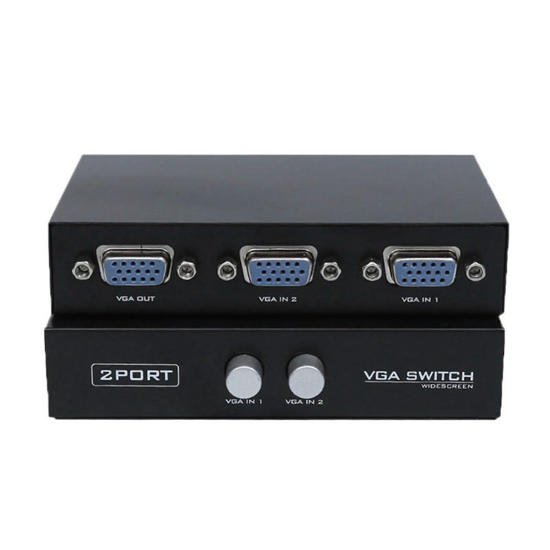 1920x1440 Vga Switch 2-In-1-Out 2 Port Sharing Switch Switcher Splitter ...
