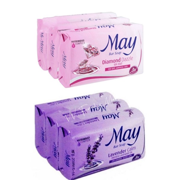 *MAY Bar Soap Lavender Calm/Diamond Dazzle*75g×3(Free1) | Shopee Singapore