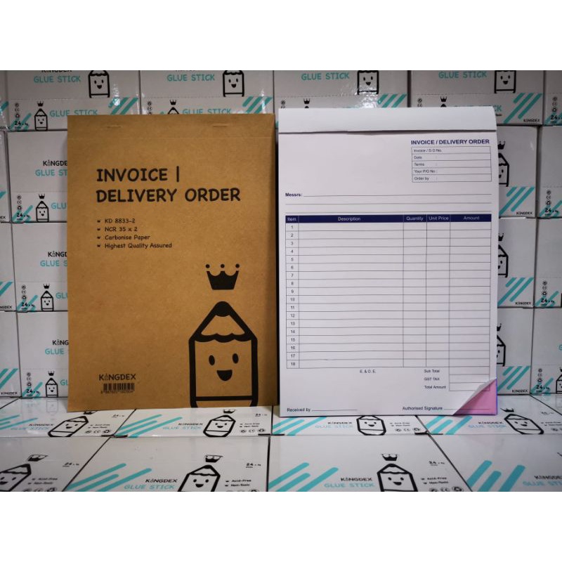 (Bundle of 10 books) Invoice/Delivery Book KD 8833-2 | Shopee Singapore