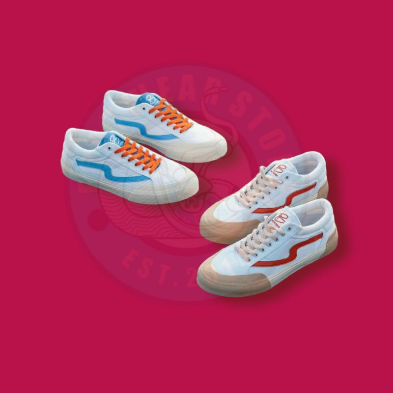 Patrobas CLOUD LOW WHITE BLUE/WHITE RED (COMPLETE GUARANTEE) | Shopee ...