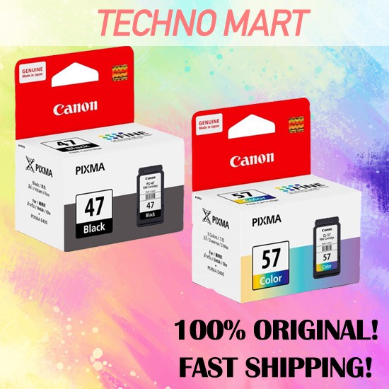 [SG Local Stock] Original Canon PG47 PG 47 CL57 CL 57 Black Ink for ...