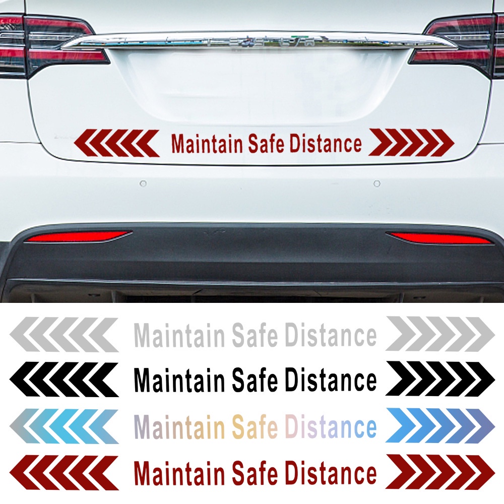 Night Safety Driving Arrow Sign Sticker Rear Bumper Car Maintain Safe ...