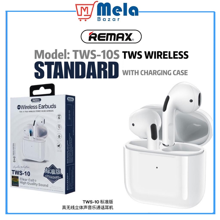 Remax TWS-10 TWS Wireless Stereo Bluetooth Earphone (With Charging Case ...