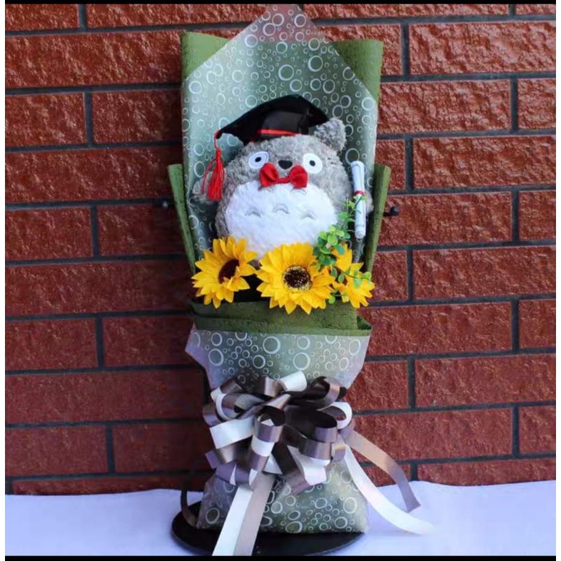 *SG In-Stock* Graduation Plush Flower Bouquet Stitch Shin-Chan Pikachu ...