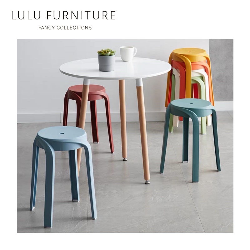 COLAR Stackable Multi-Color Stools/Sturdy Durable Stool | Shopee Singapore