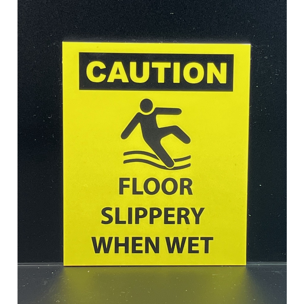 CAUTION FLOOR SLIPPERY WHEN WET SIGN/SIGNAGE | INSTRUCTION SIGN, NOTICE ...
