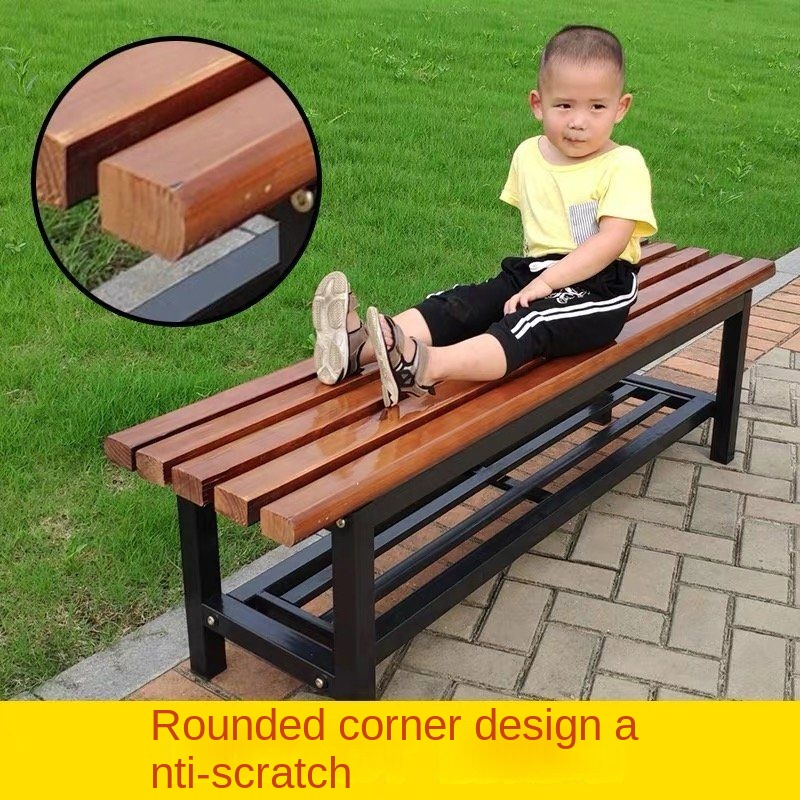 Solid Wood Bench Outdoor Bench Chair Bathroom Dressing Room Bench ...