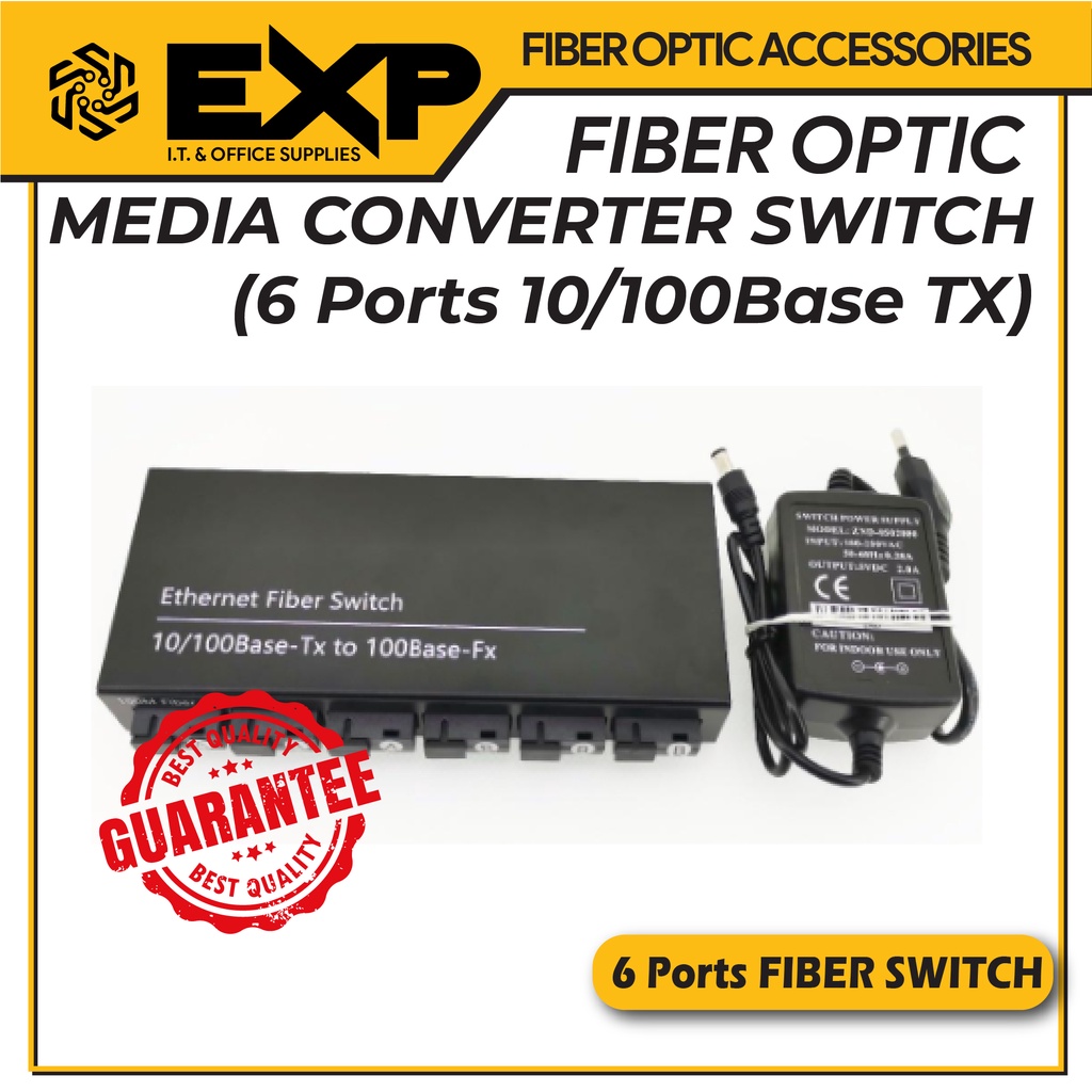 FIBER OPTIC - MEDIA CONVERTER SWITCH (6 Ports) | Shopee Singapore
