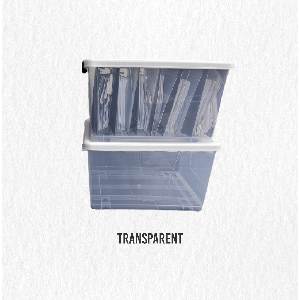 Transparent Multi Purpose Plastic Storage Box 50L Big Capacity ...